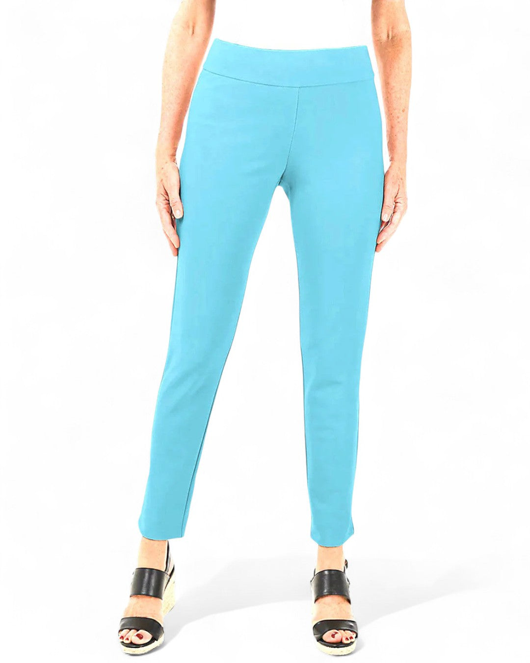 Krazy Larry P21 Microfiber Straight Leg Pant - Aqua – Krazy Larry Pants USA